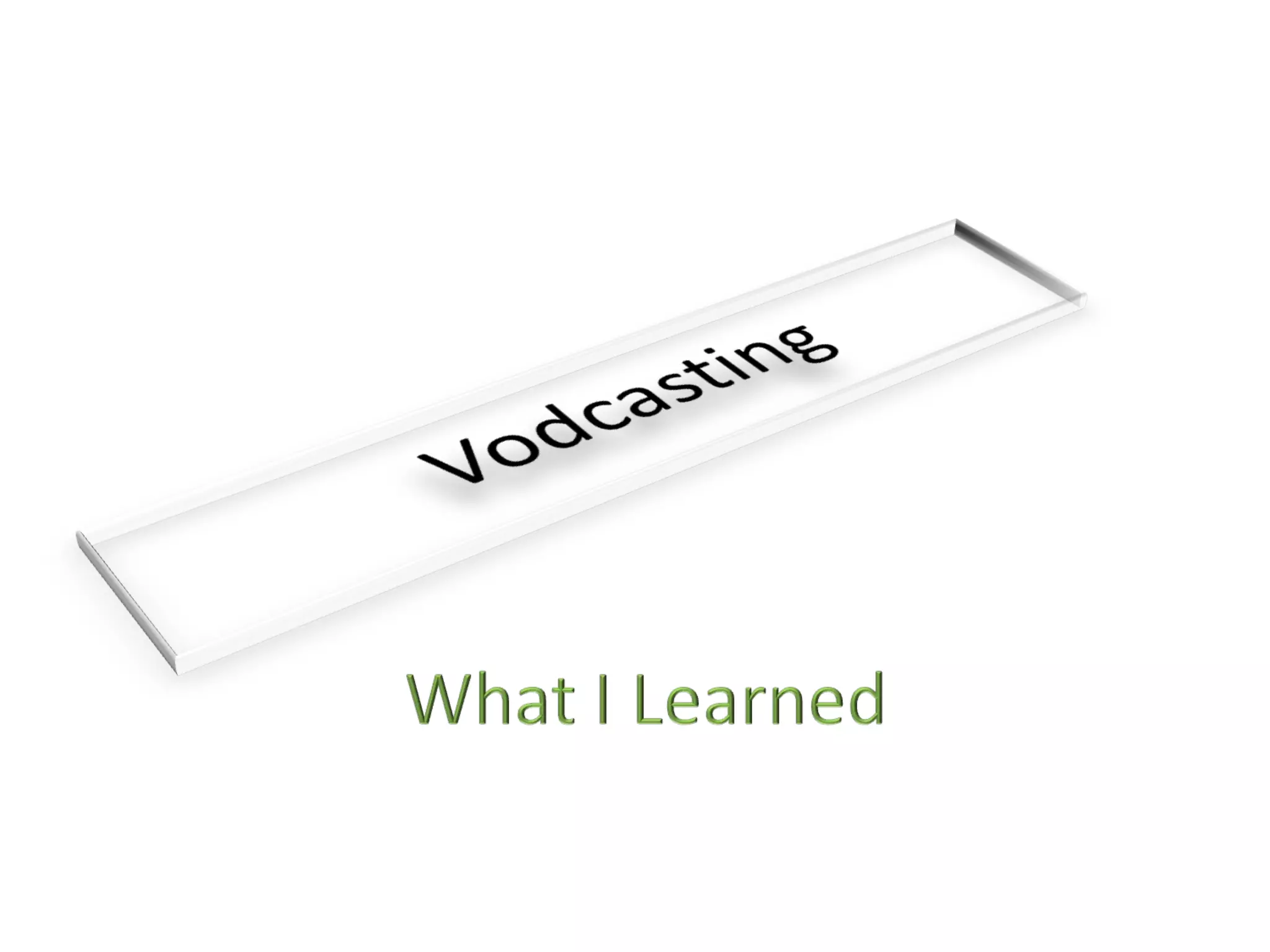 Vodcasting Reflection | PPT