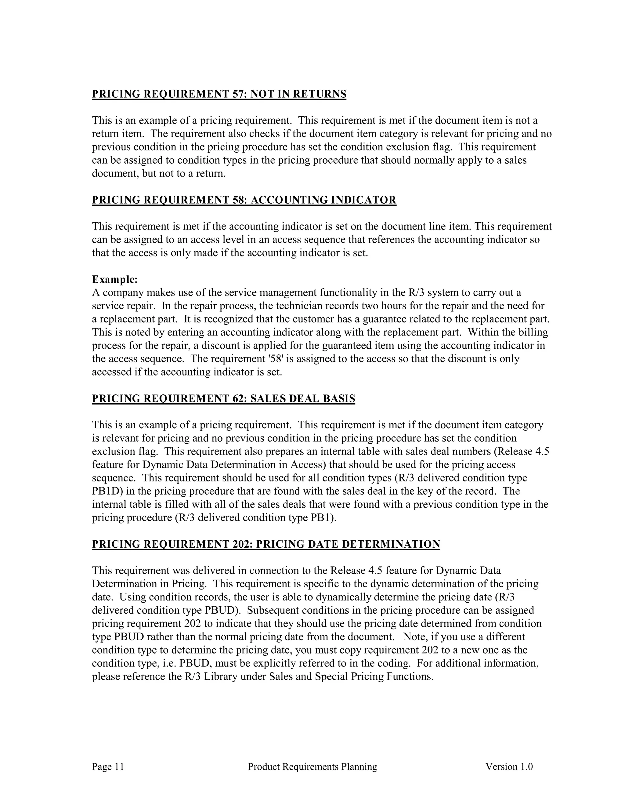 Vofm requirement routines | PDF