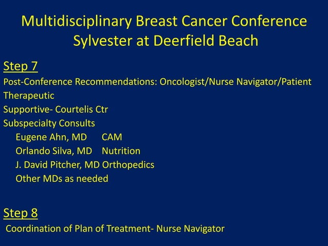 Multidisciplinary Cancer Care - Dr. Vogel | PPTX | Cancer | Diseases ...