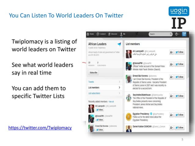 Use of Twitter and social media | PPTX