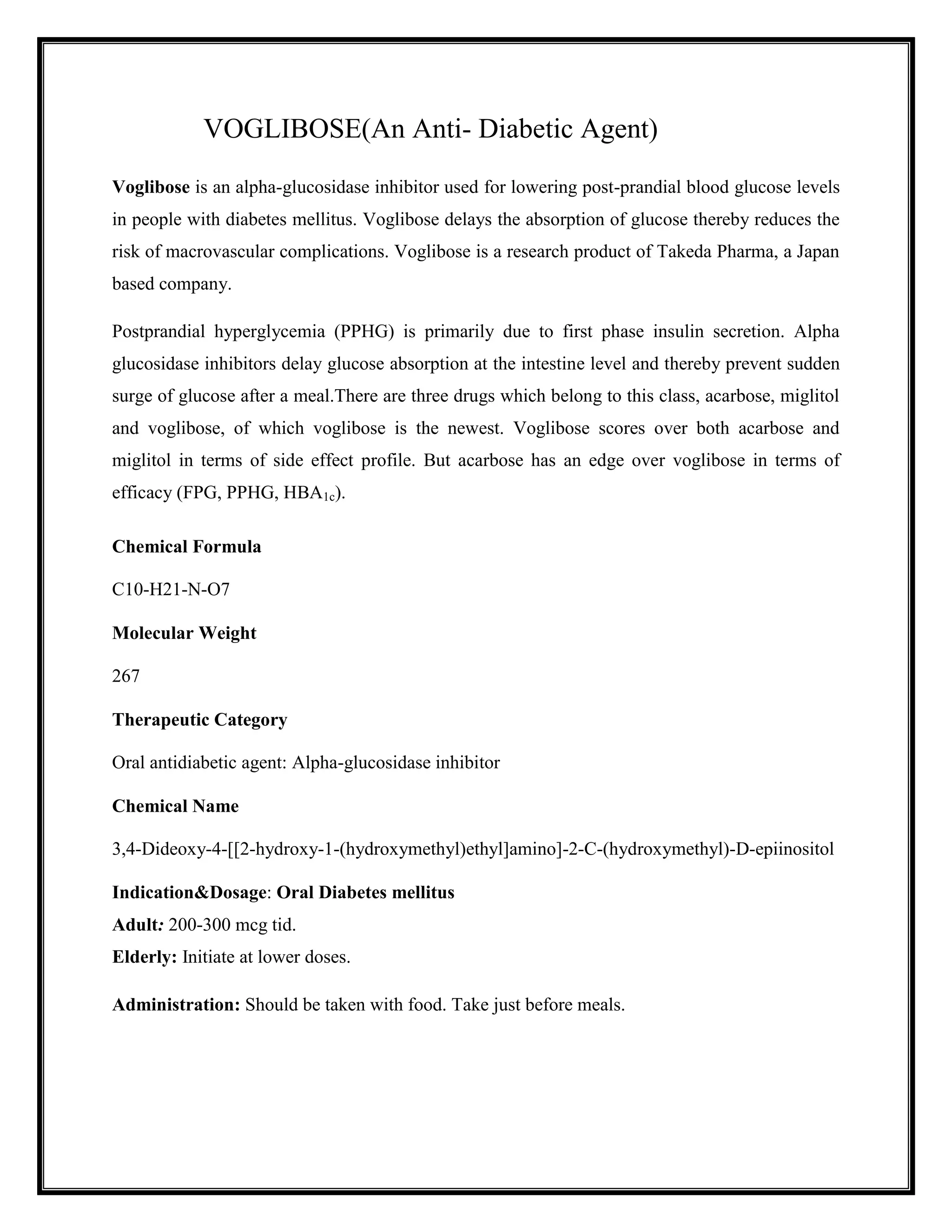 Voglibose | DOCX
