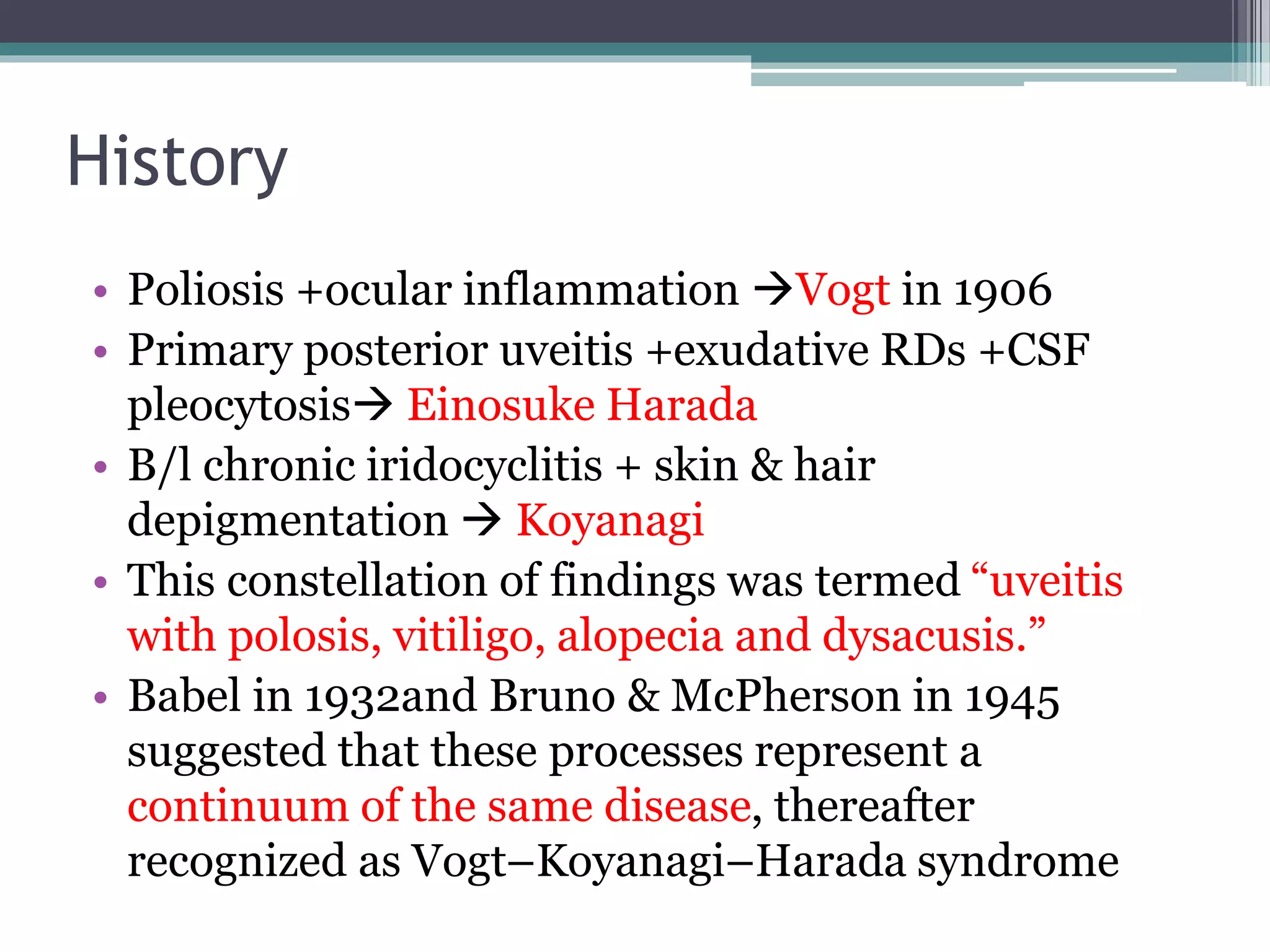 Vogt Koyanagi Harada Disease | PPTX