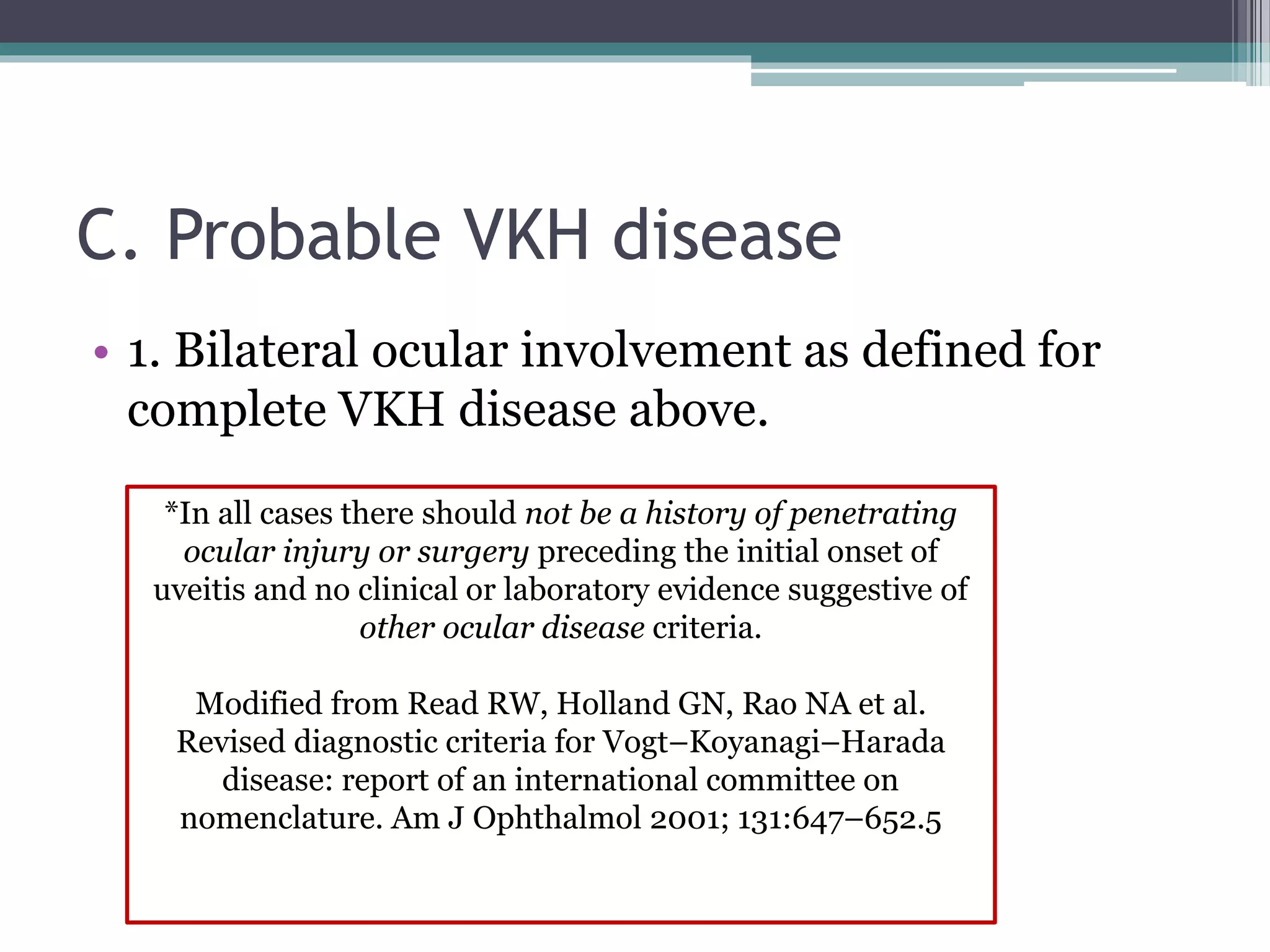 Vogt Koyanagi Harada Disease | PPTX | Eye and Vision Conditions | Diseases and Conditions