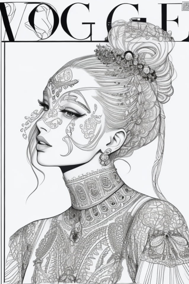 Vogue Coloring Book: A Fashionable Collection of Designs to Color | PDF ...