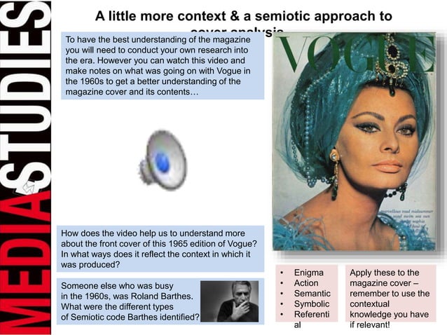 Vogue lesson 1 media language | PPTX | Style & Fashion