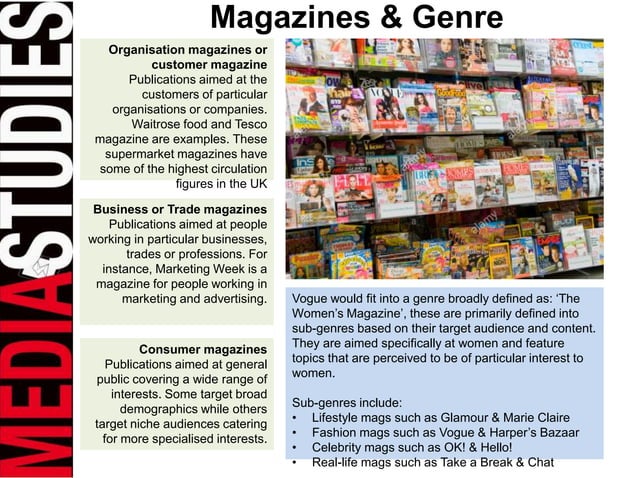 Vogue lesson 1 media language | PPTX | Style & Fashion