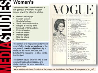 Vogue lesson 1 media language | PPTX