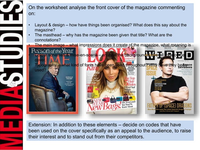 Vogue lesson 1 media language | PPTX | Style & Fashion