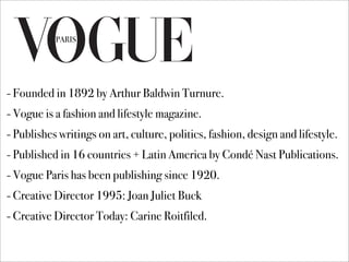 Vogue paris | PDF | High Fashion | Style & Fashion