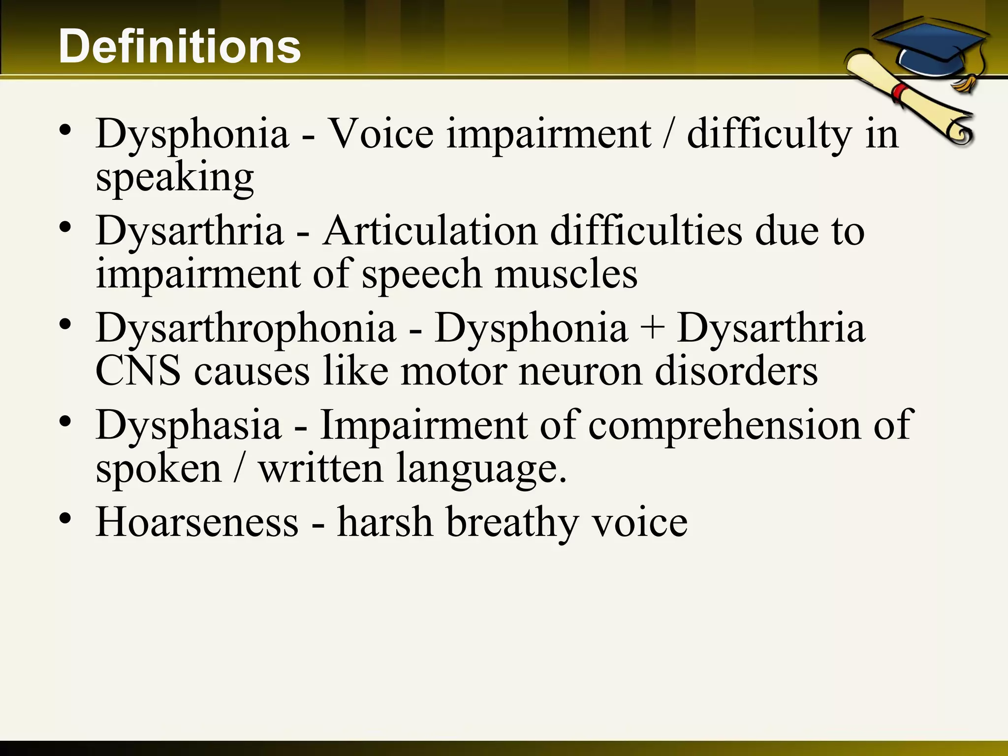 Voice disorders | PPT