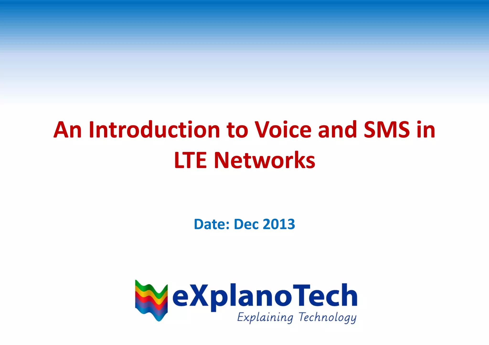 An Introduction to Voice and SMS in LTE Networks | PDF