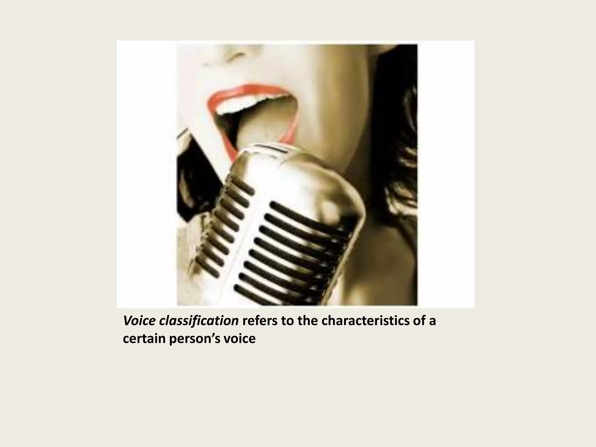 Voice classifications | PPTX