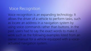 TOPIC: THE VOICE RECOGNITION AND BLUETOOTH | PPT