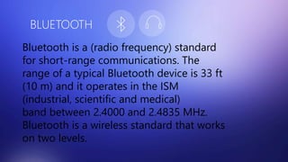 TOPIC: THE VOICE RECOGNITION AND BLUETOOTH | PPT