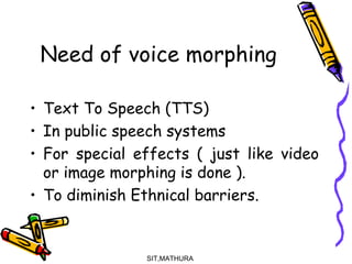 Voice morphing | PPT