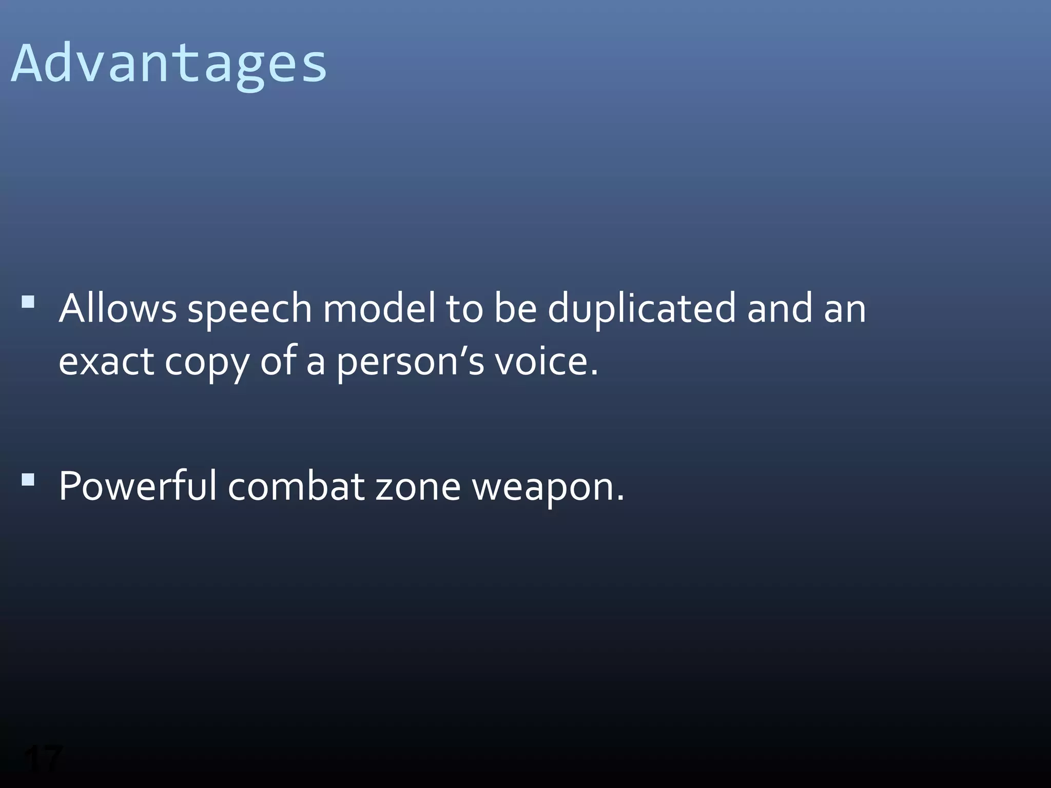 Voice morphing- | PPT