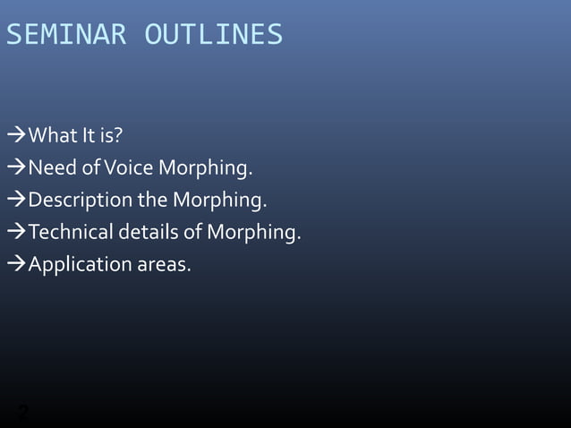 Voice morphing- | PPT