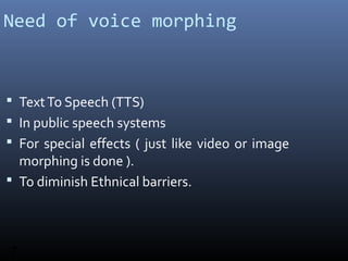 Voice morphing- | PPT