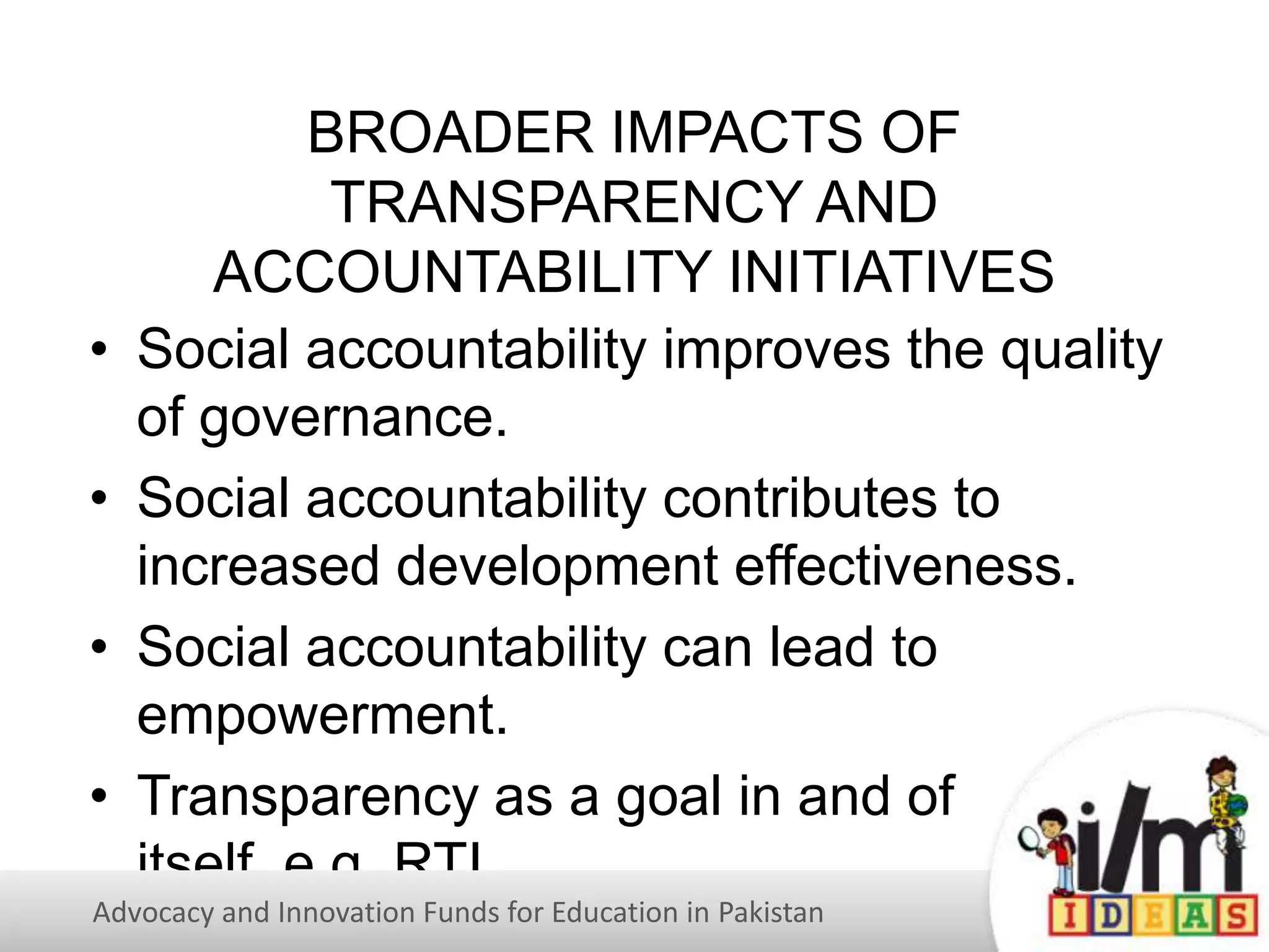 Voice and accountability tools and examples for education | PPTX
