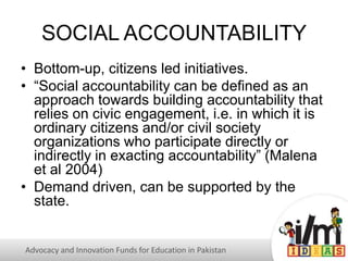 Voice and accountability tools and examples for education | PPTX