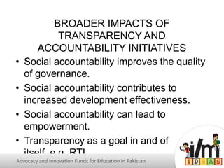 Voice and accountability tools and examples for education | PPTX