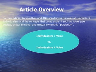 Voice and Identity in Second Language Writing | PPT