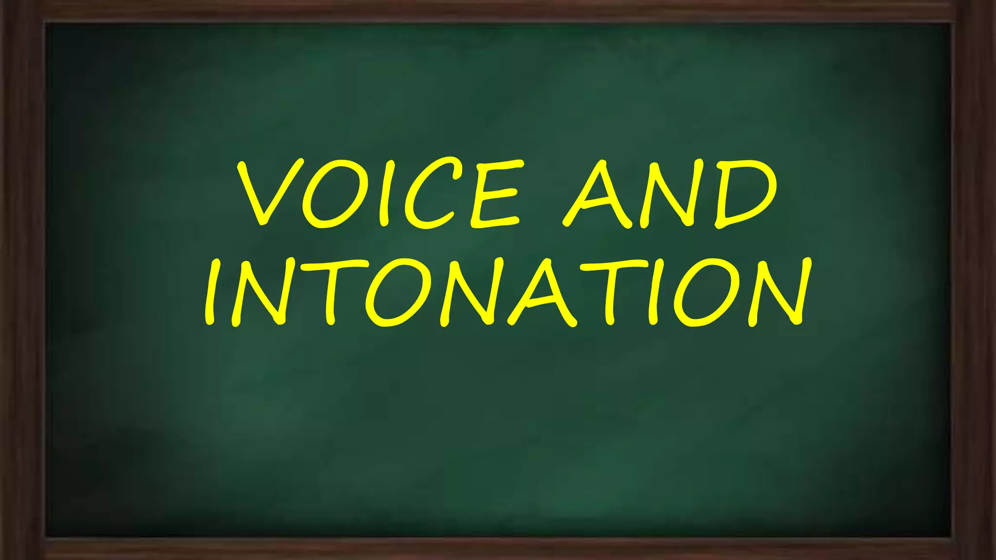 Voice and intonation | PPTX