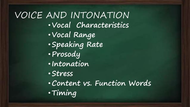Voice and intonation | PPTX