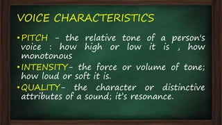 Voice and intonation | PPTX