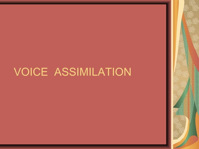 Voice assimilation | PPT