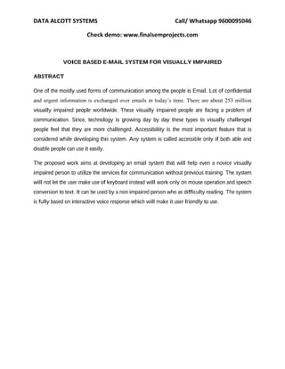 Voice based email | PDF