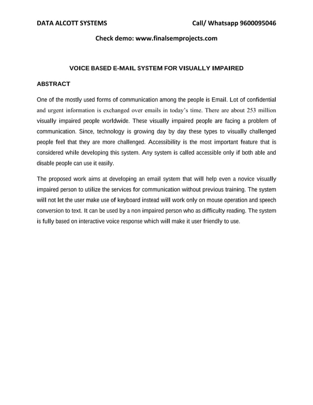 Voice based email | PDF