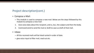 Voice based email system for physically challenged | PPTX