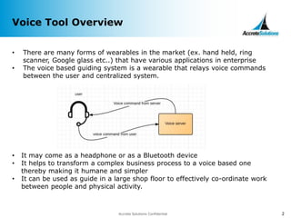 Voice based repair shop floor picking | PPTX