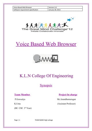 Voice based web browser | DOC