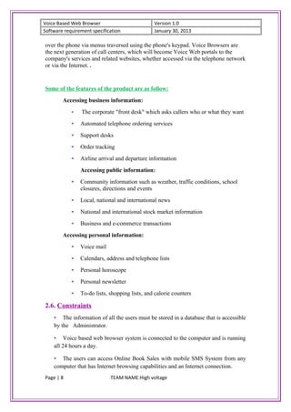 Voice based web browser | DOC