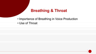 Voice; breathing & intonation | PPTX