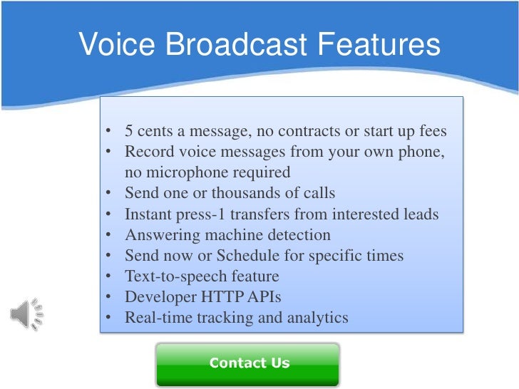 Voice Broadcast- Send voice alerts to one or millon by TXTImpact