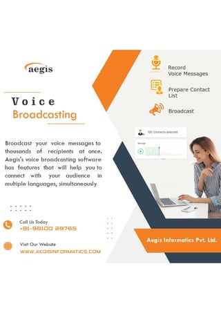 Voice Broadcasting With Customer feedback | PDF