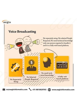 Voice broadcasting aegisinformatics | PDF