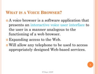 Voice browser | PDF