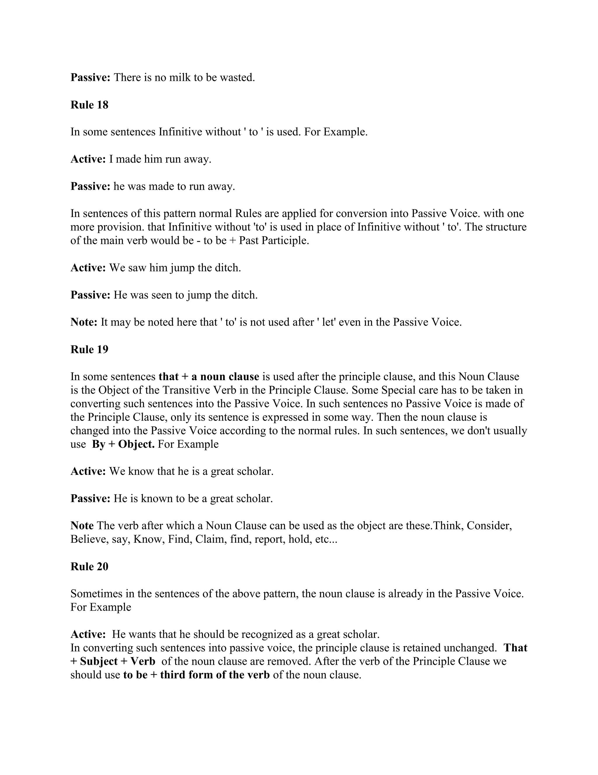 Voice Change Rules for ELA students (Grammar) | PDF