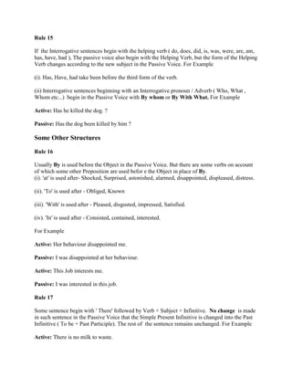 Voice Change Rules for ELA students (Grammar) | PDF