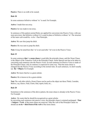 Voice Change Rules for ELA students (Grammar) | PDF