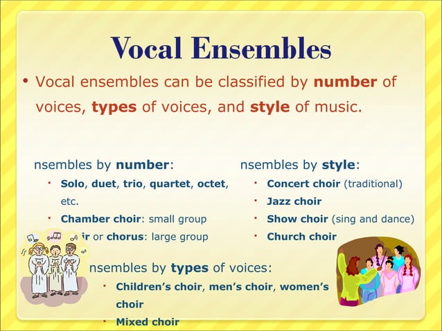 Voice Classification And Vocal Ensembles | PPT