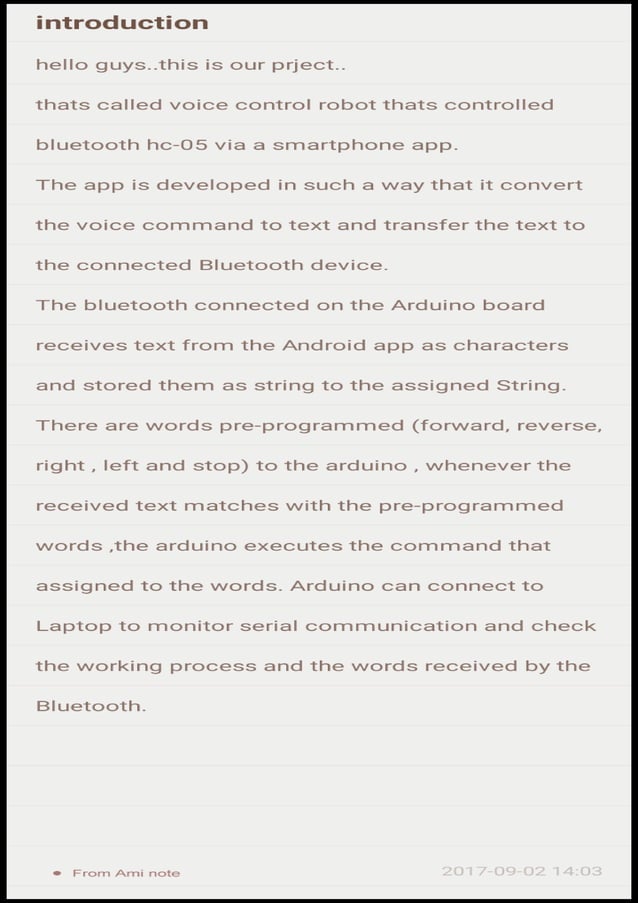 Voice control arduino robot | PDF