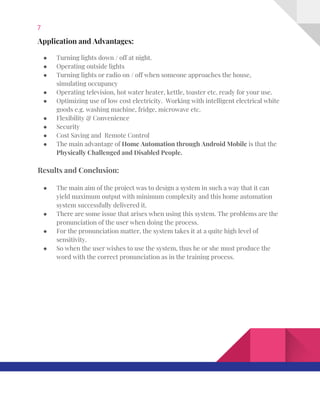 Voice Control Home Automation | PDF