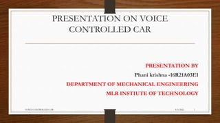 Voice controlled car | PPTX