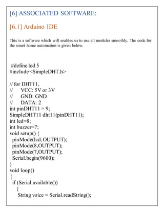 Voice controlled smart home | DOCX | Home Appliances | Home & Garden