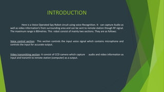 Voice controlled spy robot for security system | PPTX